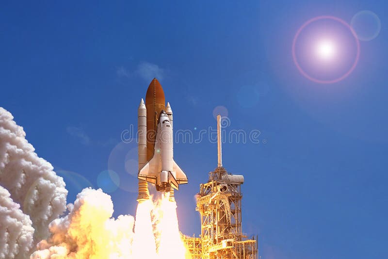 Space Rocket Launch, Top View. Elements of this Image Were Furnished by ...