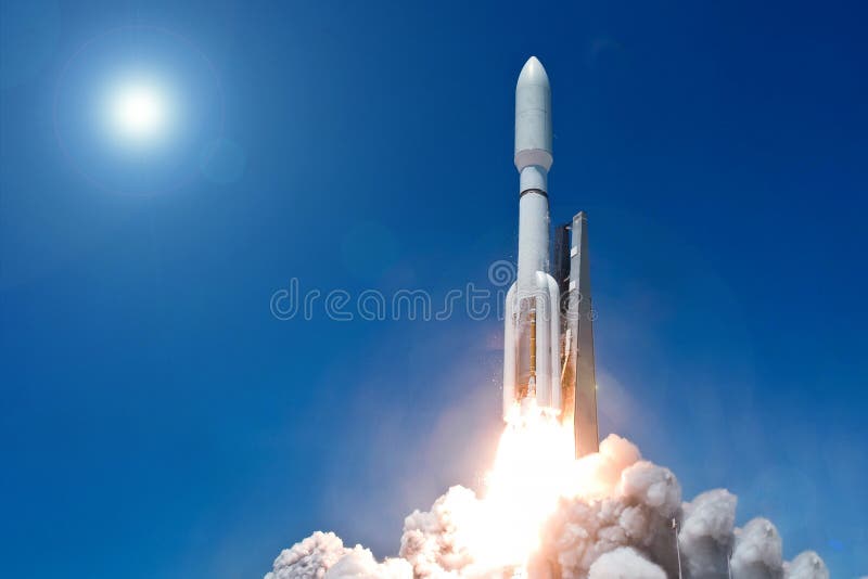 Space Rocket Launch, Top View. Elements of this Image Were Furnished by ...
