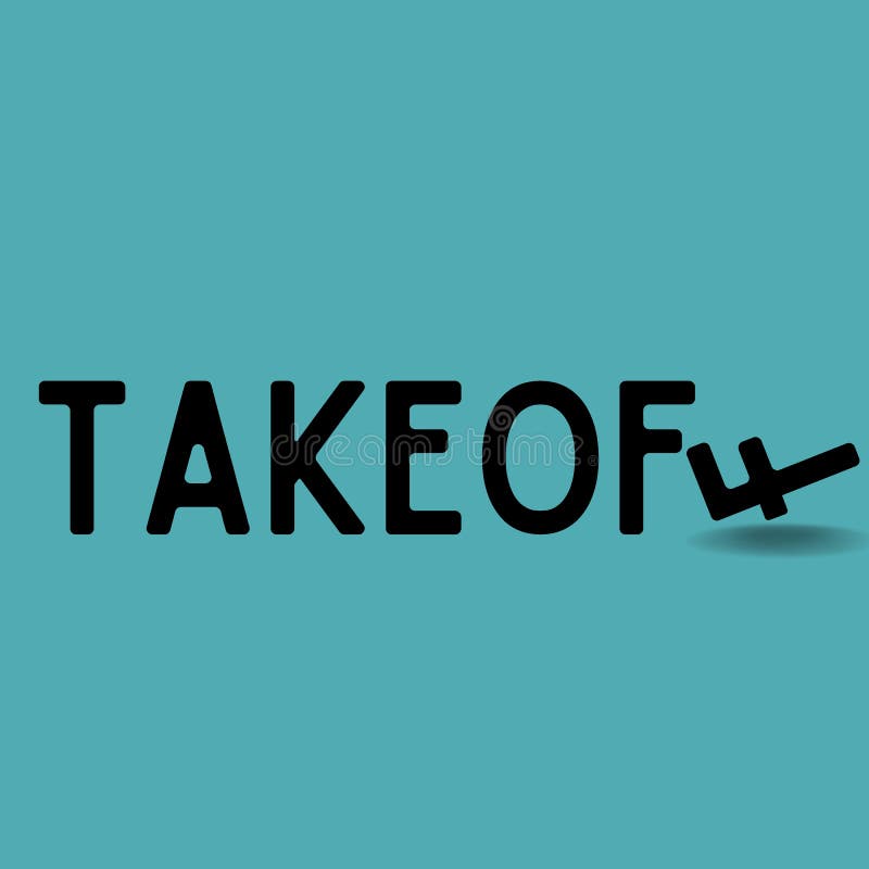 Take Off Writing Design Suitable for T-shirts Stock Vector ...