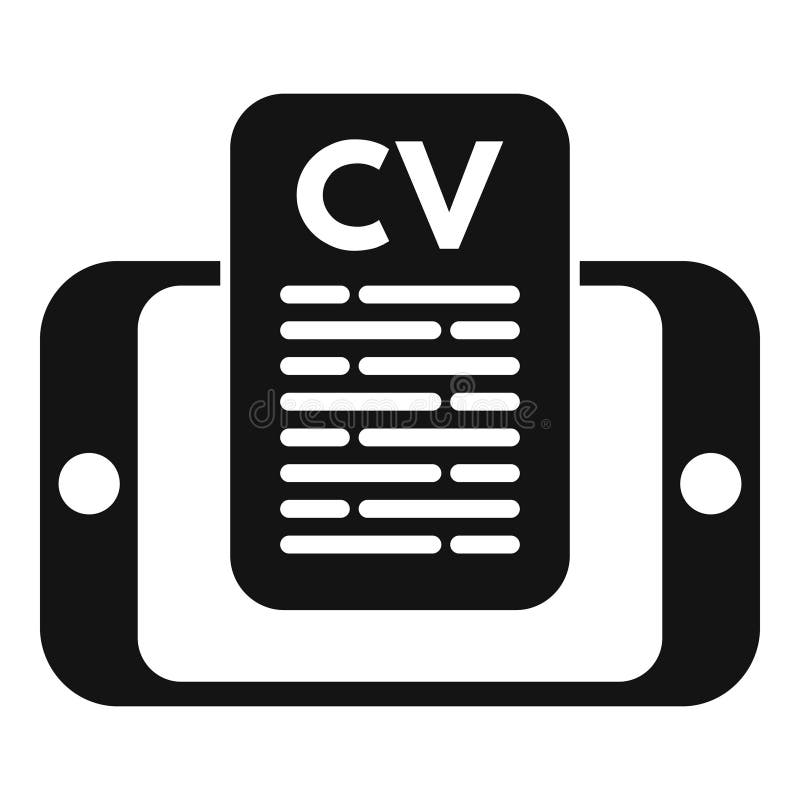 Take Online Cv Icon Simple Vector. Crew Deal Service Stock Vector ...