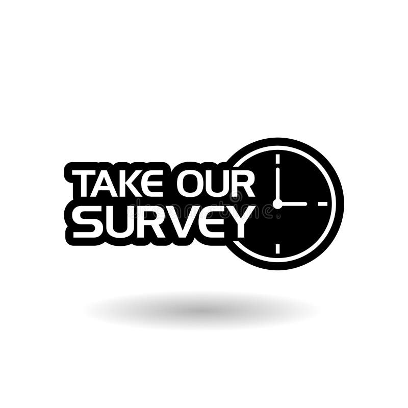 Take Our Survey Logo with Shadow Stock Vector - Illustration of ...