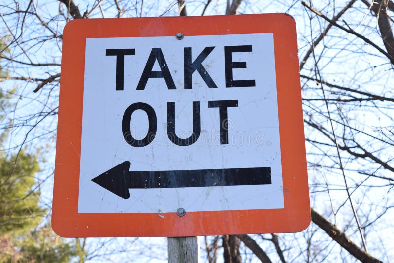 Take Out Boat Landing Sign with Arrow Stock Photo - Image of sign, boat ...