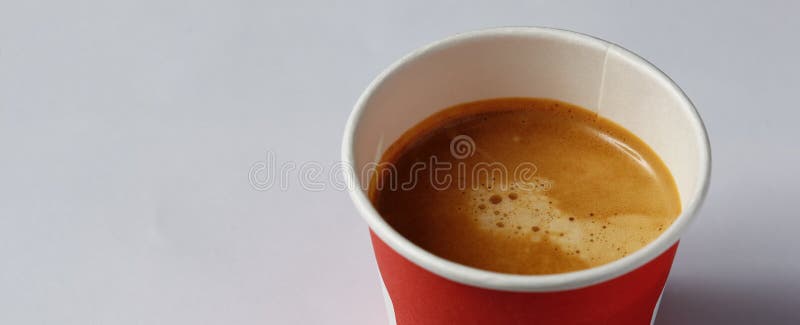 Take-out Coffee in Opened Thermo Cup Against White. Stock Photo - Image ...