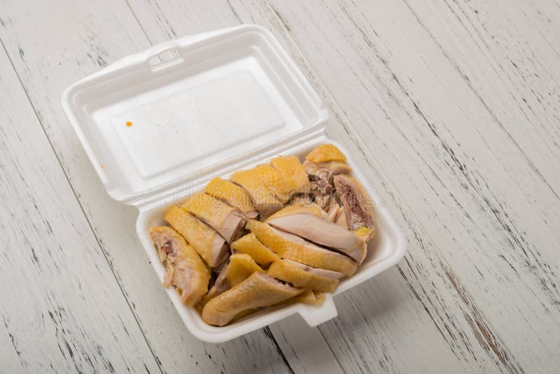 Of Take Out Fast Food of Boiled Chicken Stock Image - Image of shoot ...