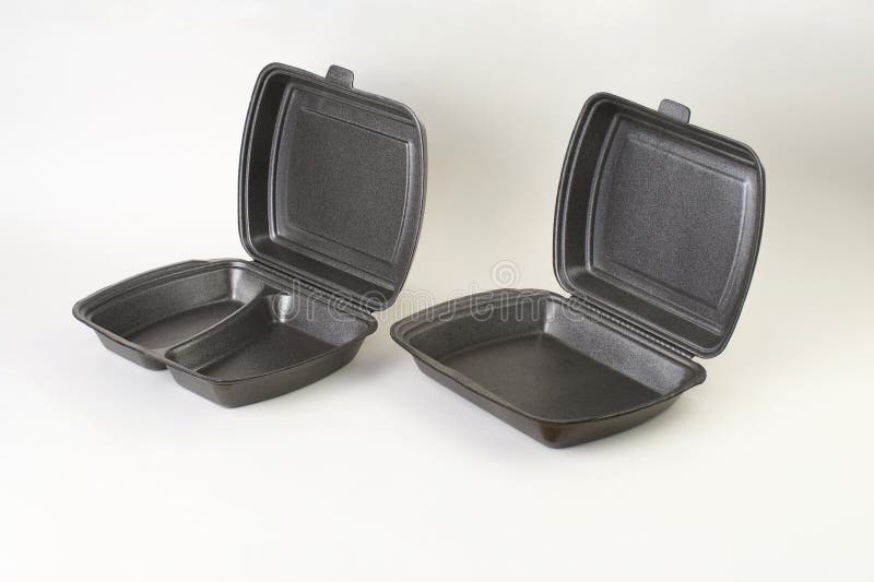 Take Out Food Box or Styrofoam Container. Disposable Lunch Box Food ...