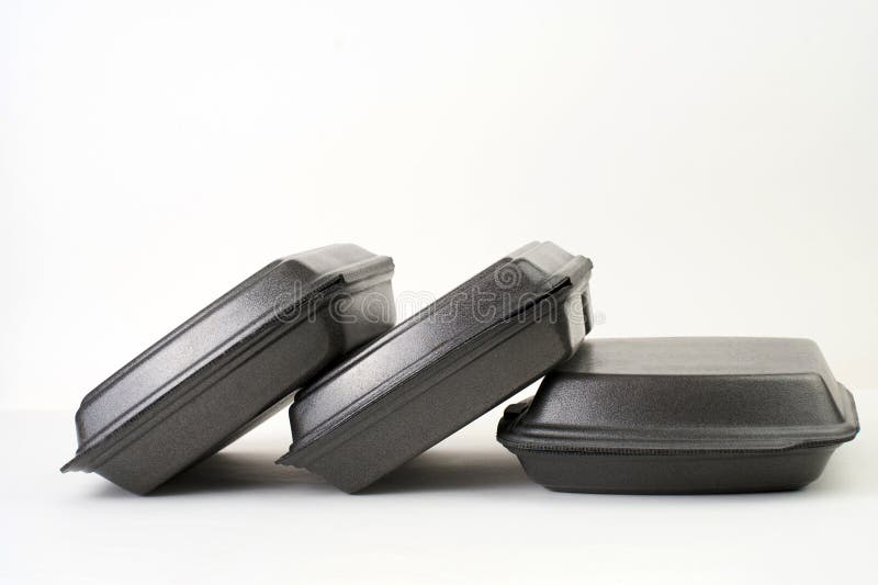 Take Out Food Box or Styrofoam Container. Disposable Lunch Box Food ...