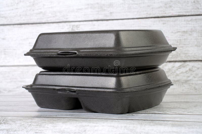 Take Out Food Box or Styrofoam Container. Disposable Lunch Box Food ...