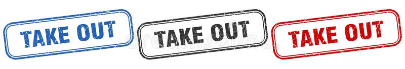 Take Out Sign. Take Out Round Isolated Ribbon Label Stock Vector ...