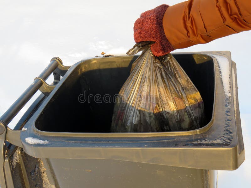 Take Out Trash in a Container Stock Image - Image of outdoor, recycled ...
