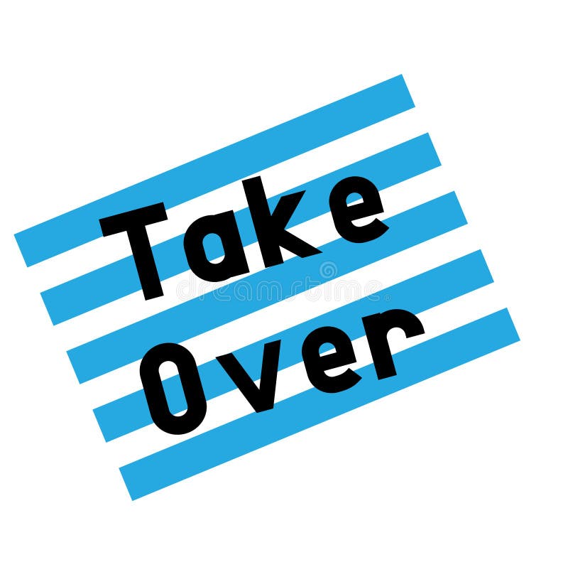 TAKE OVER Text Written on Red Grungy Round Stamp Stock Illustration ...