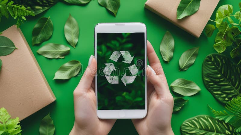 Take a Photo of Your Old Phone and Recycle it Stock Illustration ...