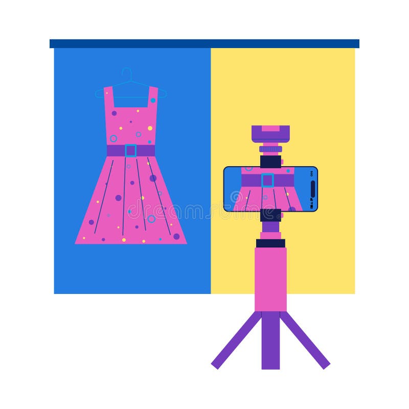 Take Photos of Products for Sale. E-commerce Concept Illustration Stock ...