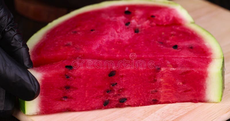 Take a Piece of Ripe Cut Watermelon Stock Video - Video of fruit, piece ...