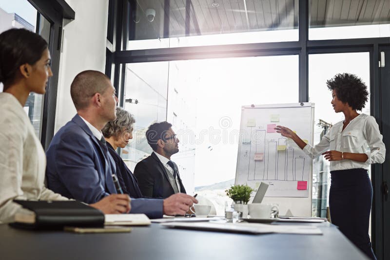 Take a Quick Look Here for a Second. Businesspeople in an Office. Stock ...