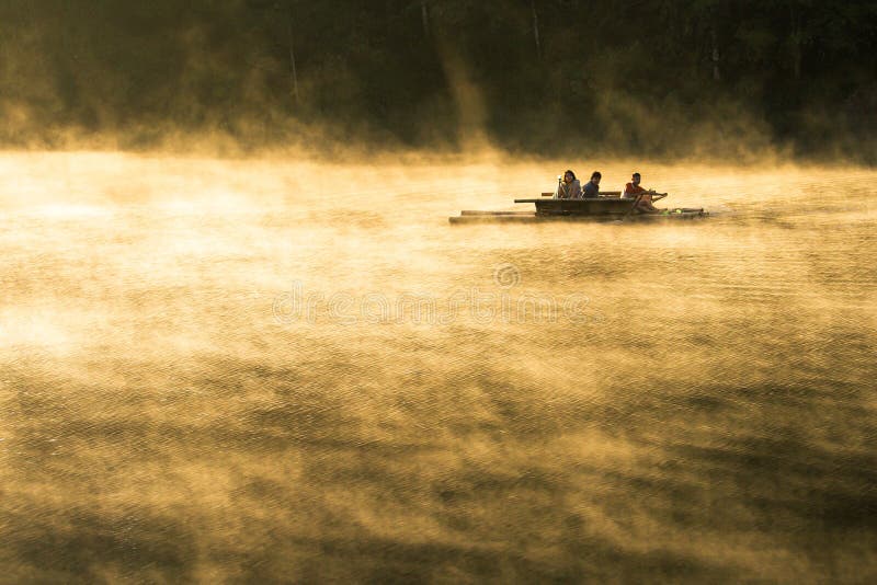 Take a Raft in the Lake in the Morning. Editorial Photo - Image of ...