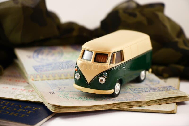 Take a Ride Traveling Adventure Journey Destination Van Concept Stock ...