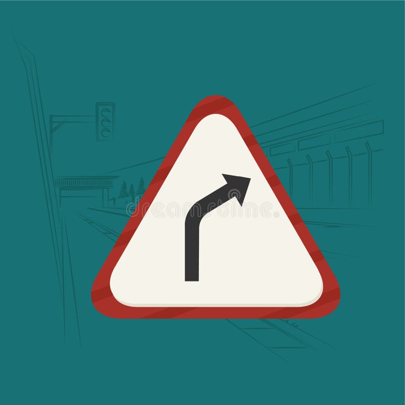 Take Right Hazard. Vector Illustration Decorative Design Stock Vector ...