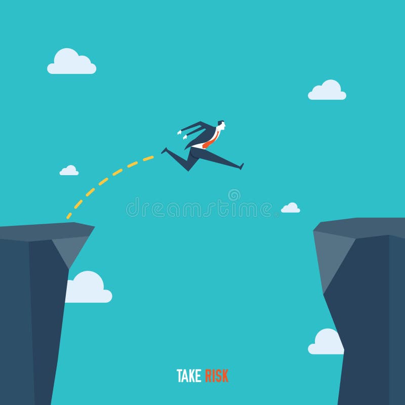 Take Risk Concept. Vector Illustration Decorative Design Stock Vector ...