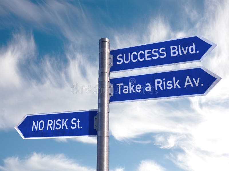 Take a Risk for Success stock illustration. Illustration of direction ...