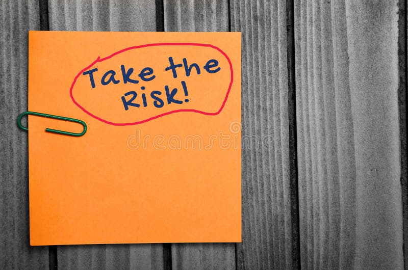 Take the risk word stock image. Image of gamble, notepaper - 56349505