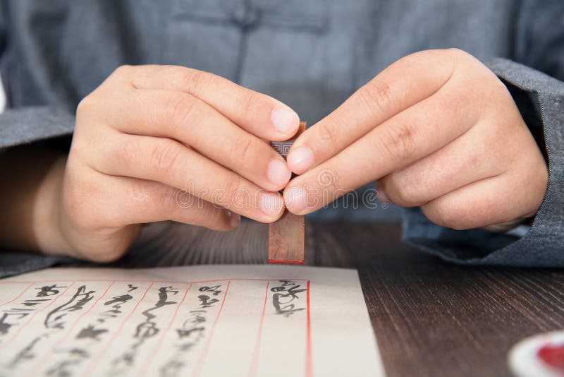 Take the Seal in Hand and Sign the Letter Stock Image - Image of famous ...