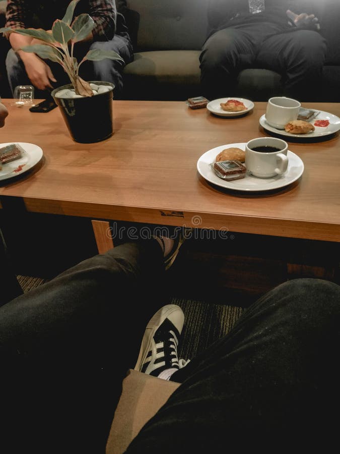 Take a Short Break To Enjoy a Cup of Coffee and Chat with Friends Stock ...