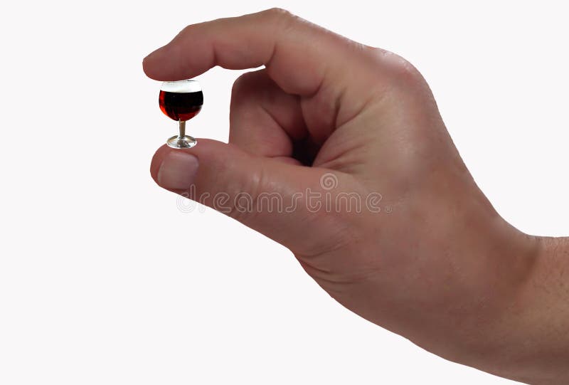 Take a Little Glass of Beer Take a Small Glass of Beer by Hand Stock ...