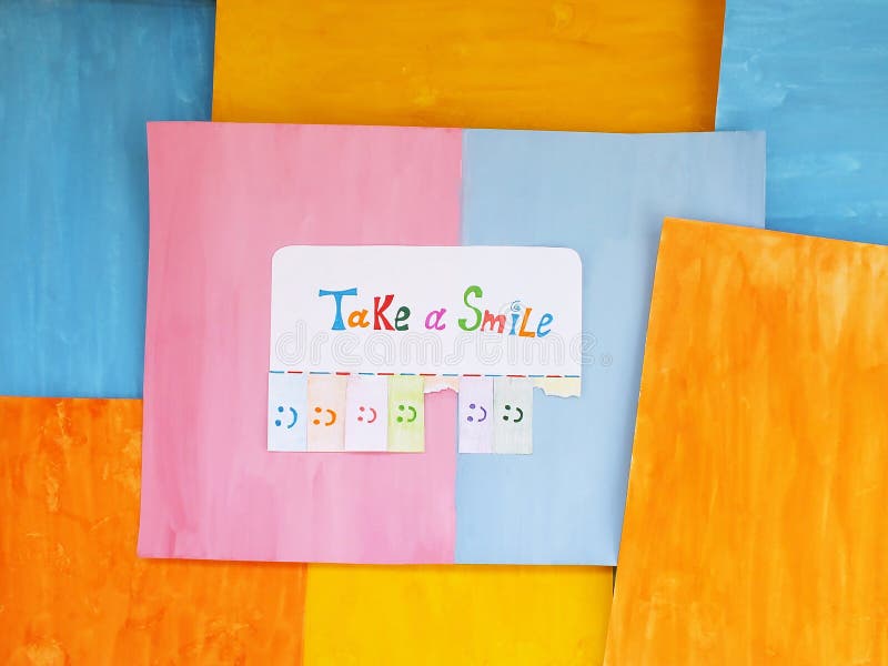 Take a Smile, Positive Thinking Concept Stock Image - Image of letters ...