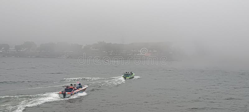 Take a Speed Boat at Sarangan Lake Editorial Stock Image - Image of ...