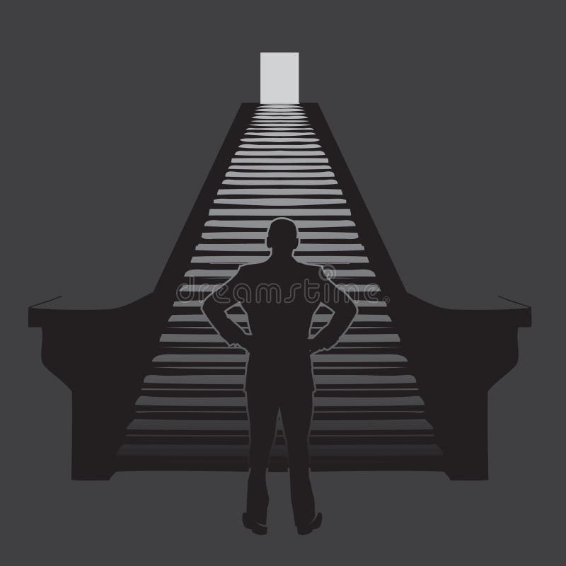 Take the Stairs stock vector. Illustration of career - 303223383