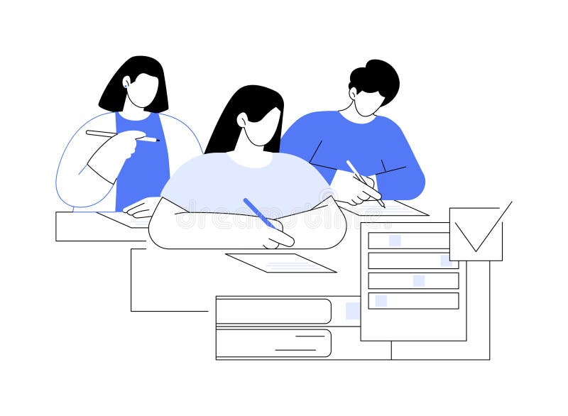 Take Standardized Test Isolated Cartoon Vector Illustrations. Stock ...