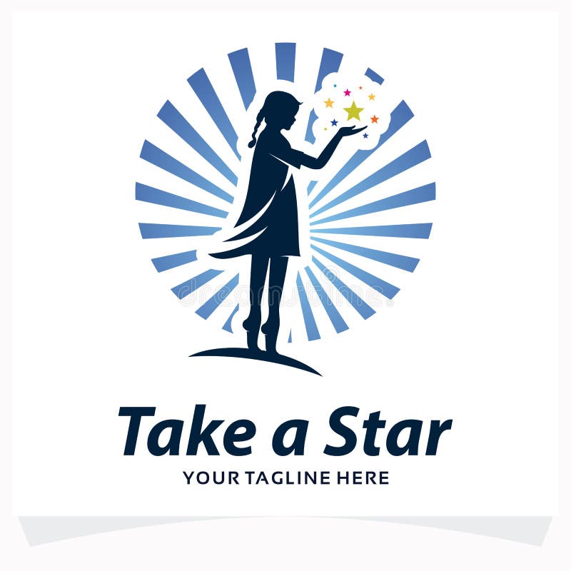 Take a Star Logo Design Template Stock Vector - Illustration of ...