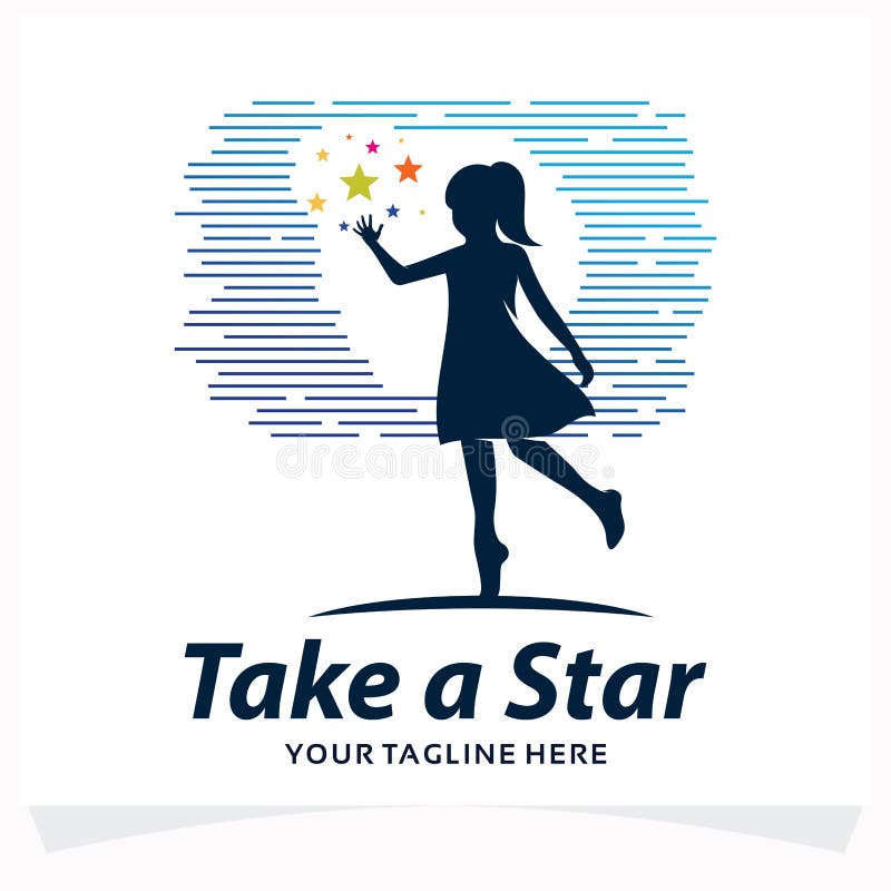 Take a Star Logo Design Template Stock Vector - Illustration of ...