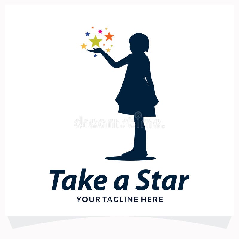 Take a Star Logo Design Template Stock Vector - Illustration of happy ...