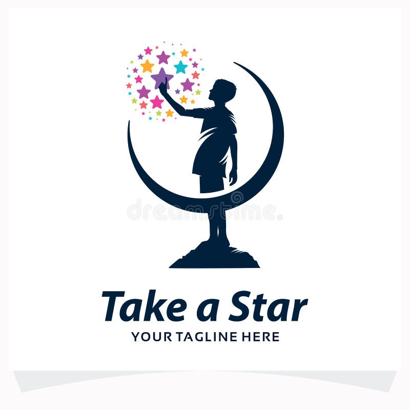 Take a Star Logo Design Template Stock Vector - Illustration of kids ...