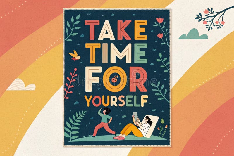 TAKE TIME for YOURSELF Motivational Poster - Generated by Ai Stock ...