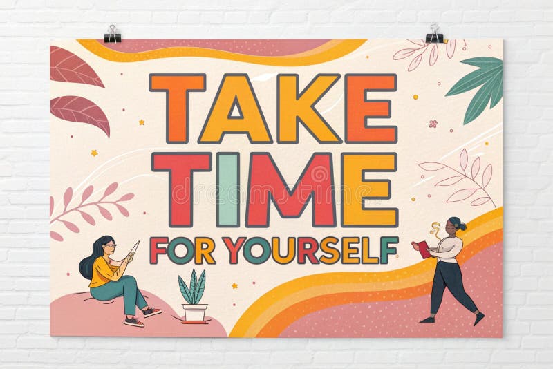 TAKE TIME for YOURSELF Motivational Poster - Generated by Ai Stock ...