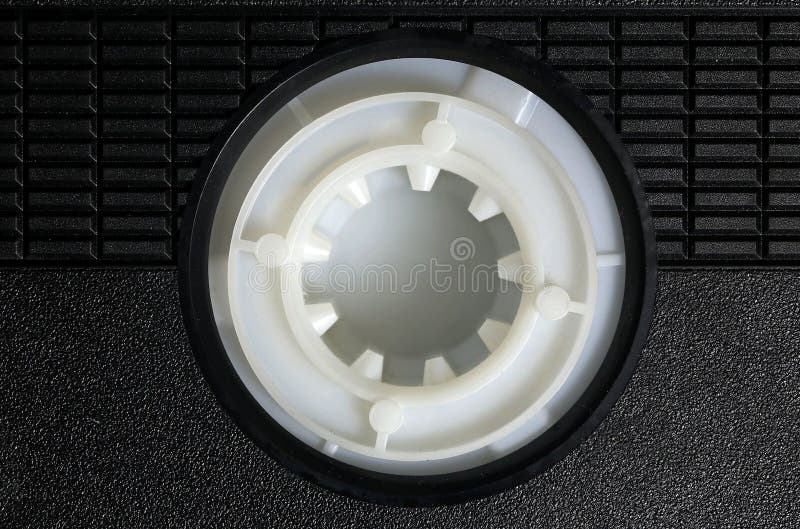 The Take-up Reel of a VHS Tape Stock Photo - Image of recorder, black ...