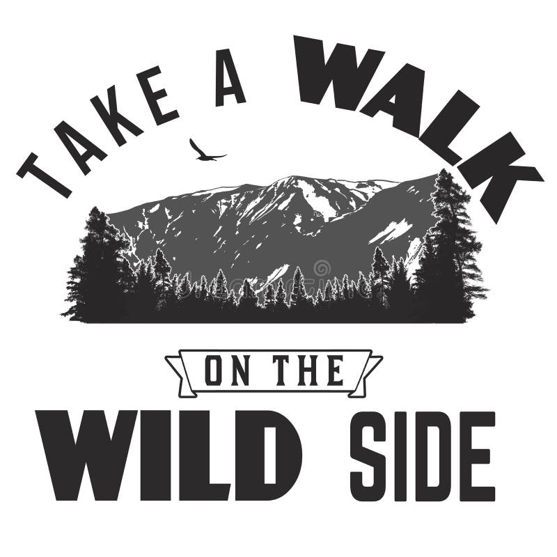 Run on the Wild Side. Inspiring Sport Typography Motivation Quote ...