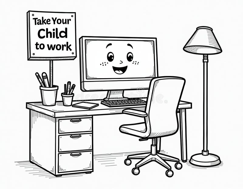 Take Your Child To Work Day Illustration Stock Illustration ...