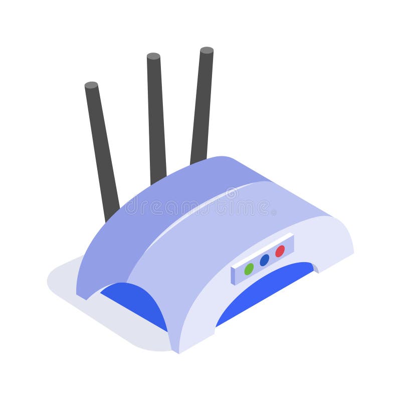 Take Your Hands on this Amazing Isometric Icon of Wifi Router Stock ...