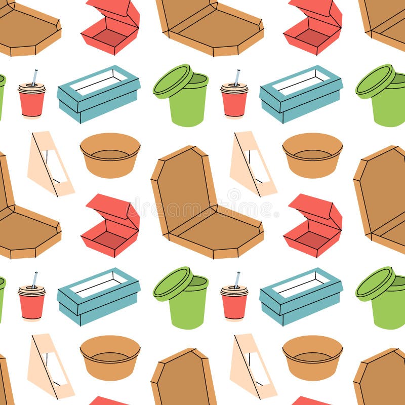 Cardboard Take Away Food Box Paper Pack Vector Stock Photos - Free ...