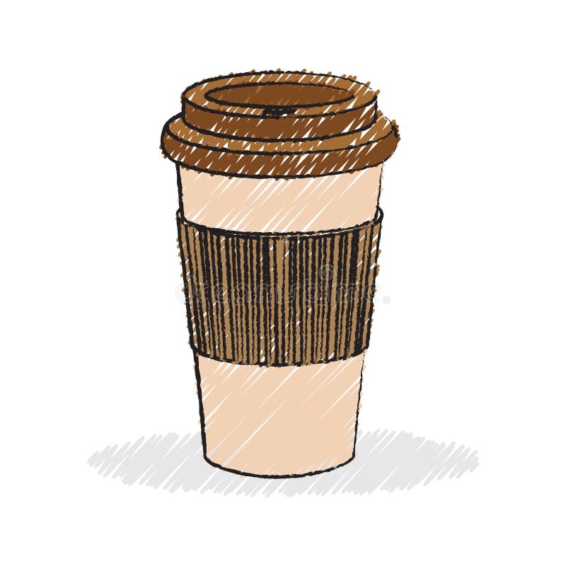Takeaway Coffee Cup. Vector Illustration Decorative Design Stock Vector ...