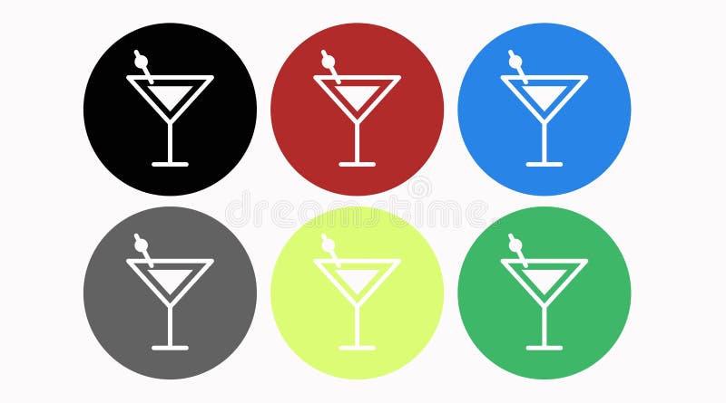 Drinks Icon Set. Vector Isolated Set of Different Drinks Stock Vector ...