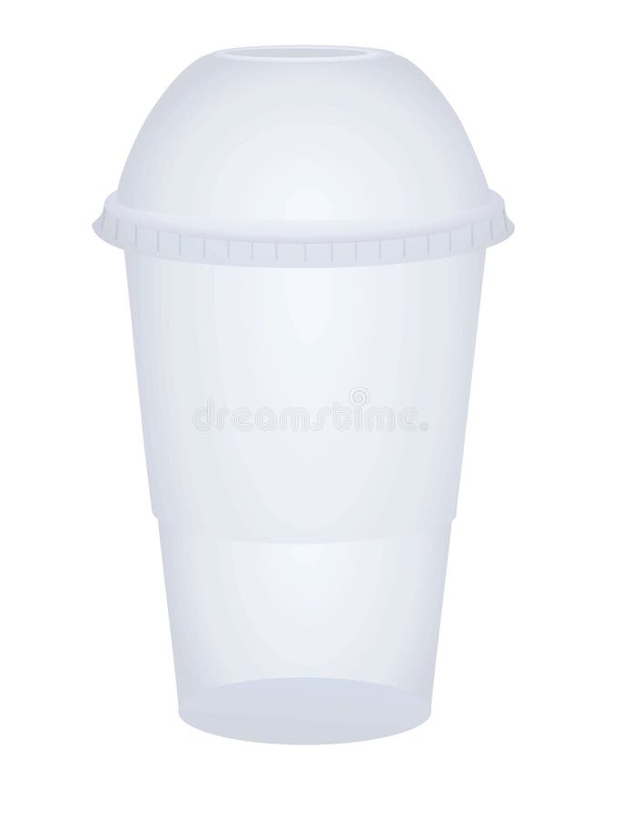 Takeaway plastic glass stock vector. Illustration of container - 182551214