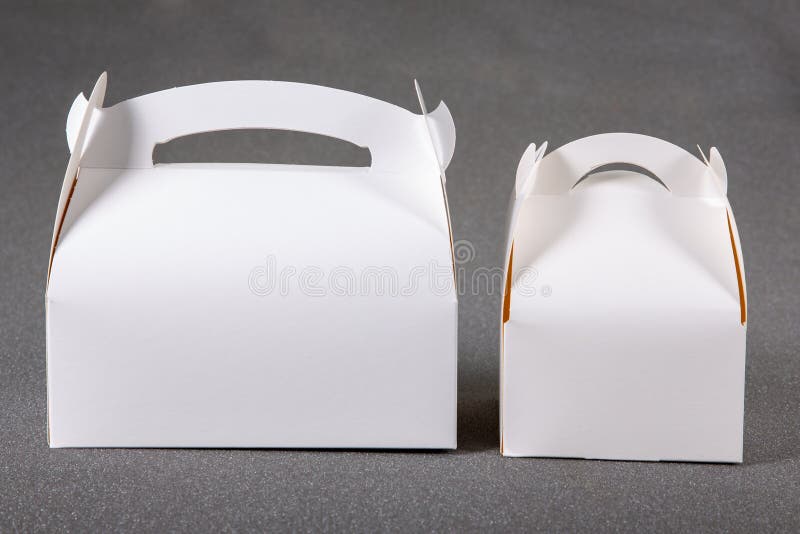 Cake Box Blank Stack Takeaway White Cardboard Food Boxes Empty Mock Up ...
