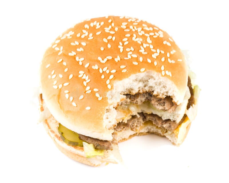 The taken a bite hamburger stock photo. Image of delicious - 5179166