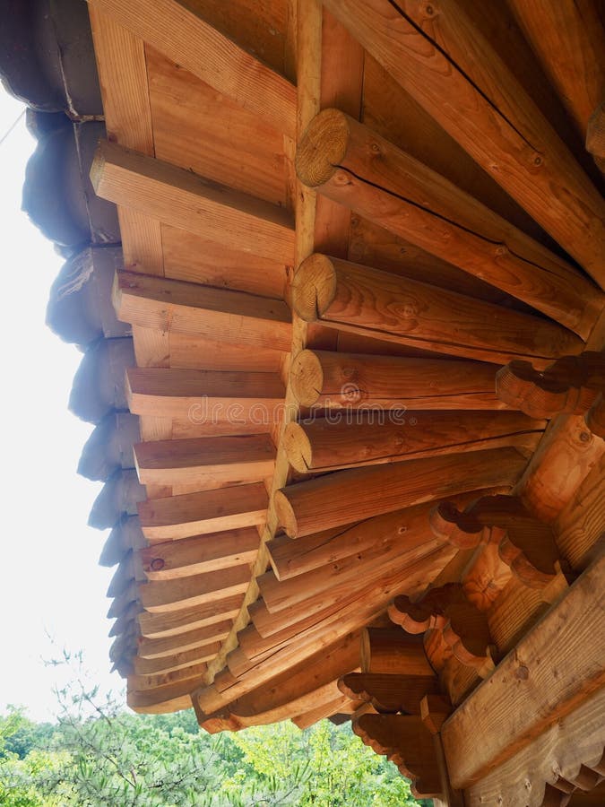 Traditional Resting Building in Korea Stock Photo - Image of ceiling ...