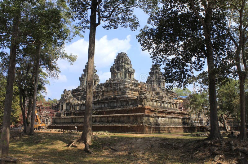 Ta Keo Temple. Angkor. Cambodia Stock Image - Image of demolished ...