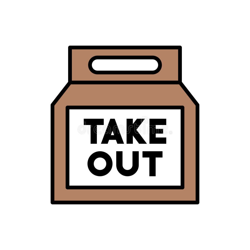 Takeout box icon stock vector. Illustration of order - 322580737